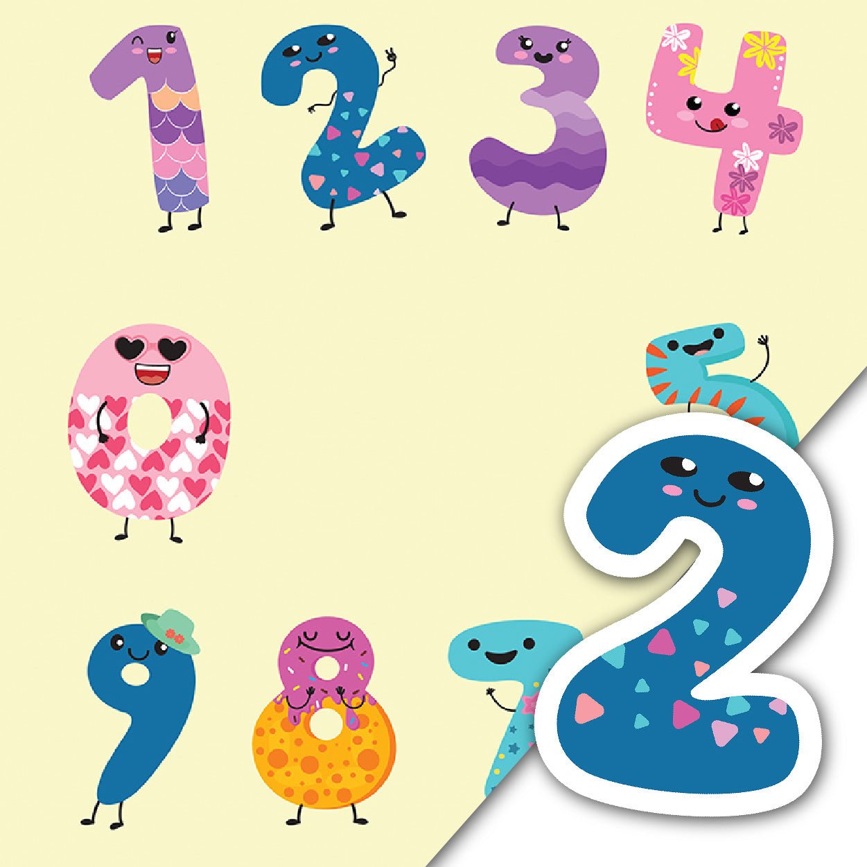 Personalized Numbers Gift Set 2 | Kids' Blanket & Plush | Alini Bini